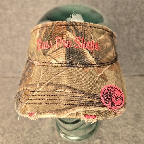 Bass Pro Shops Camo And Pink Distressed Visor | eBay UK
