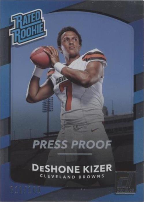 2017 Panini Donruss - Rated Rookie Deshone Kizer #304 Press Proof ...