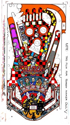 WILLIAMS DINER Pinball Machine Playfield Overlay | eBay