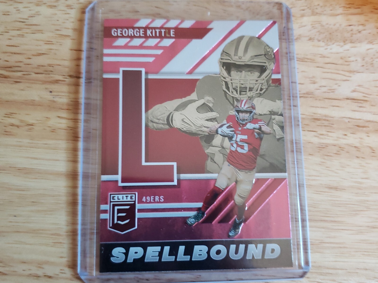George Kittle Pink Spellbound “L” Insert 2023 Donruss Elite Football ...