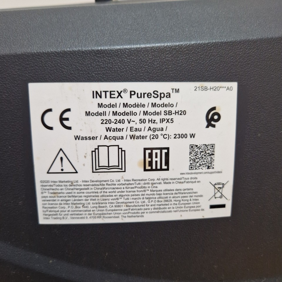 Intex PureSpa Hot Tub Pump and Control Unit SB-H20 Inflatable HotTub ...