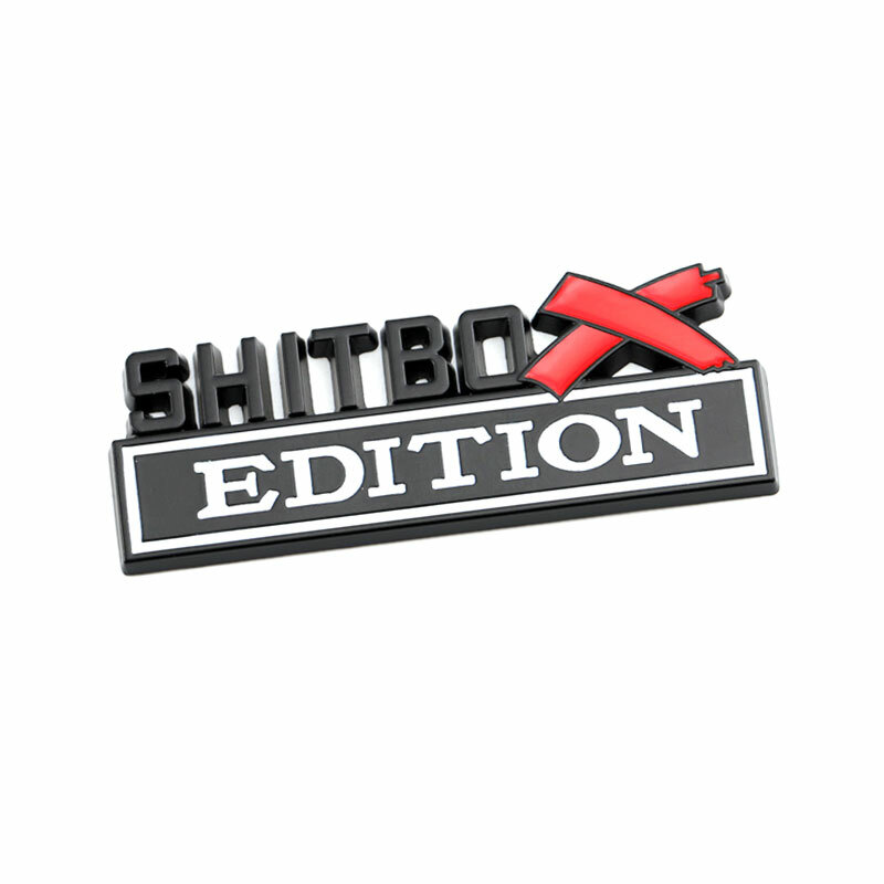 Black White Red SHITBOX EDITION Front Grille Emblem for Tacoma Tundra ...