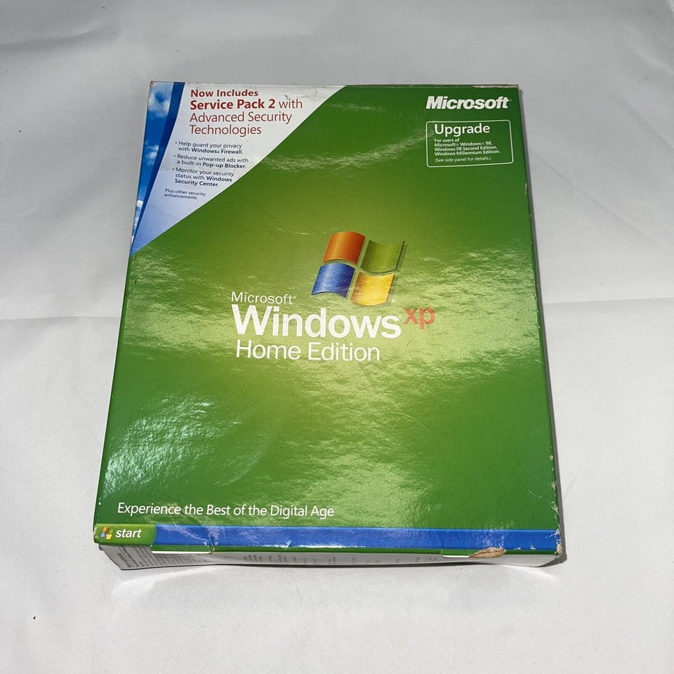 MICROSOFT WINDOWS XP HOME w/SP2 UPGRADE VERSION FOR 98/98SE/ME ...