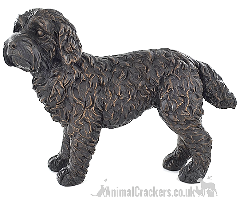 Large Cockapoo Bronze effect ornament figurine sculpture Doodle Dog ...