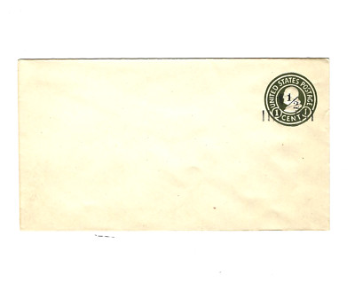 US ENVELOPE 1-1/2 ON 1 CENT GREEN FRANKLIN EMBOSSED ENVELOPE UNGLAZED ...