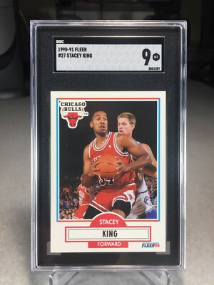 1990 Fleer Stacey King Rookie #27 - SGC 9 - Chicago Bulls | eBay