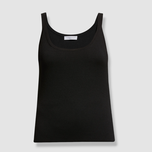 $675 Gabriela Hearst Women's Black "Rozi" Scoop-Neck Cashmere Tank Top ...