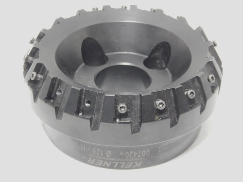 KELLNER FACE MILLING CUTTER 5-1/2" DIA. 40MM PILOT .645 KEY 007420 RH ...
