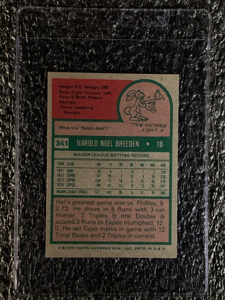 1975 Topps Mini #341 Hal Breeden EX/MT | eBay