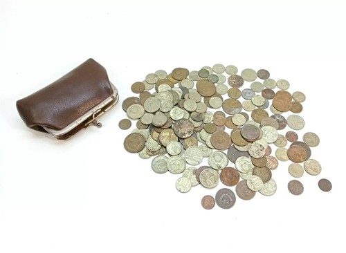 Vintage USSR Wallet with Soviet Coins – Collectible Lot Soviet Era ...