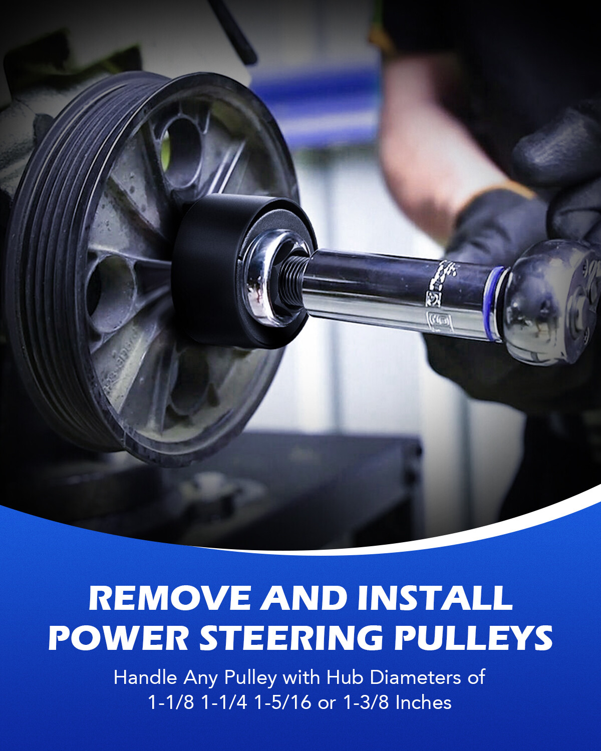 Power Steering Pump Pulley Puller Remover Installer Tool Kit Removal ...