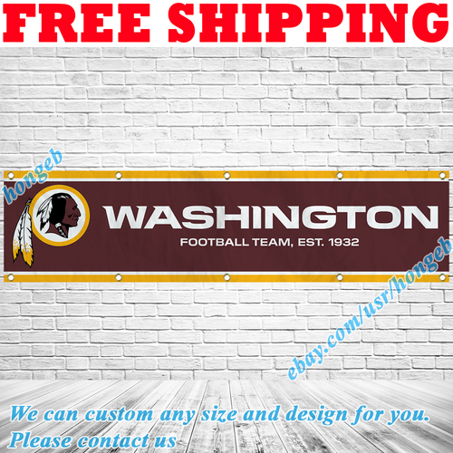 Washington Commanders Team Banner Flag 2x8 ft Fan Club Home Decor Gift ...