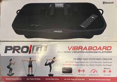 NIB Pro|Fit Vibraboard Exercise Platform w/Remote, 2 Detachable ...