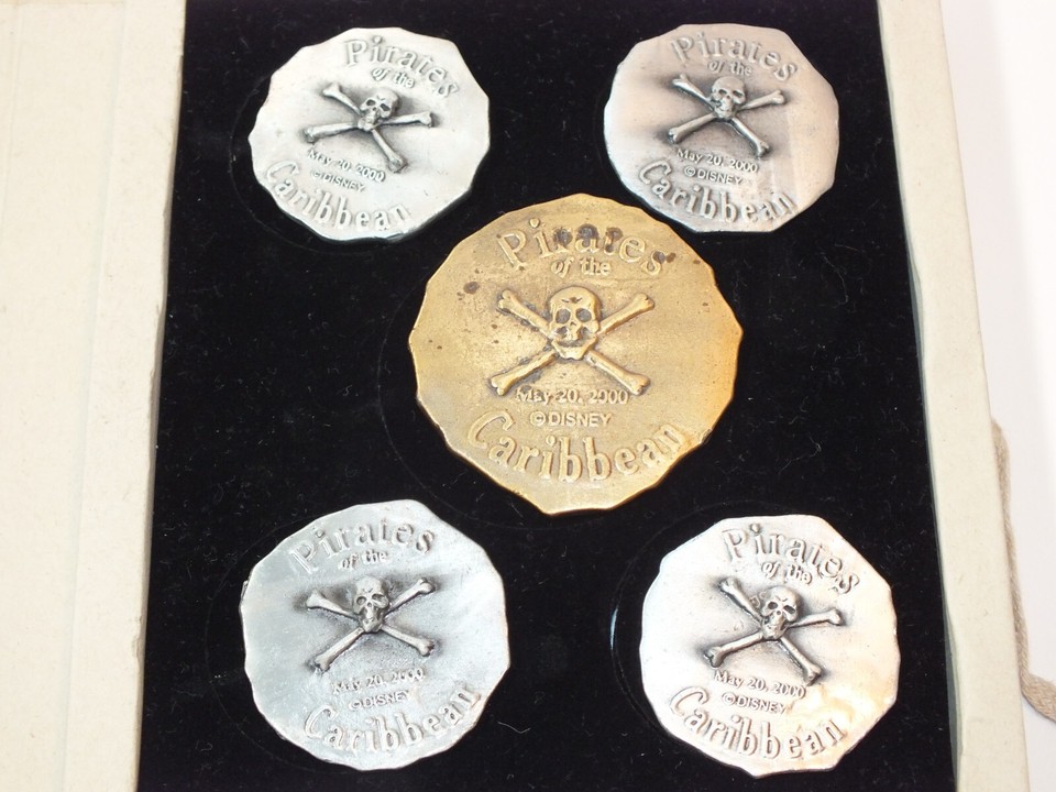 Disneyland Pirates Of The Caribbean Coin 5 Collector Coins 65th ...