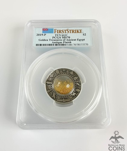 2016 Tuvalu Treasures of Egypt .999 Silver 2oz Coin PCGS MS70 Antique ...