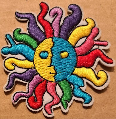 Boho Sun embroidered Iron on patch | eBay