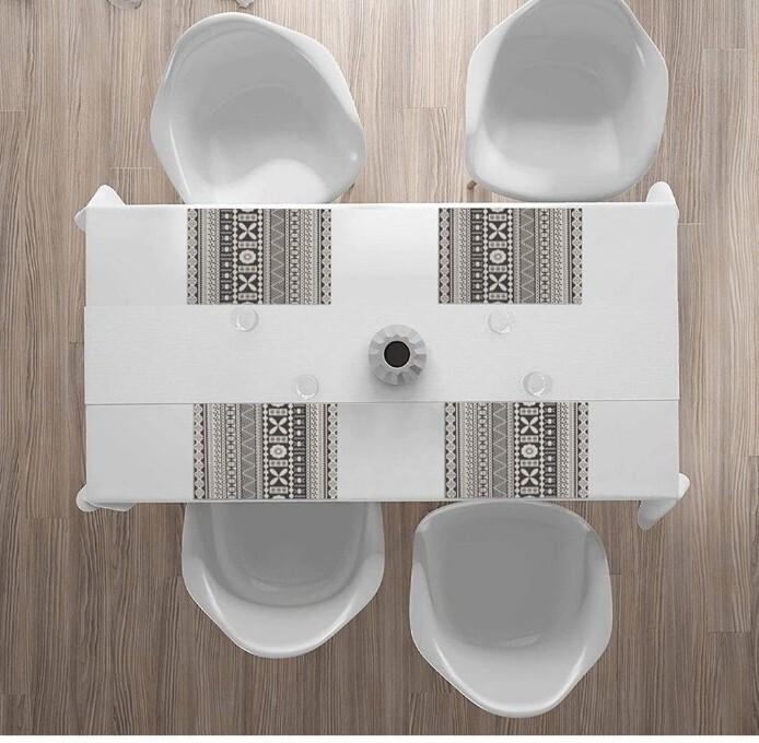 Fijian MASI Tongan Kupesi Tapa Background Pattern Placemats 4 Black ...