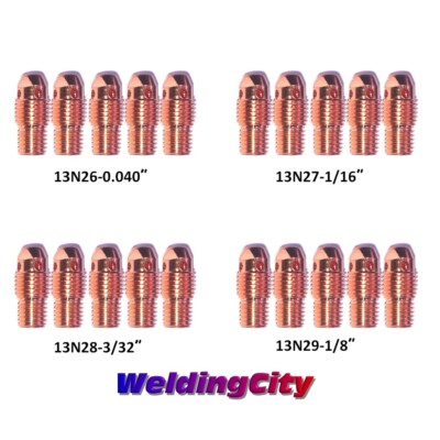 20-pk Assorted Collet Body 13N26-13N29 .040"-1/8" for TIG Welding Torch ...