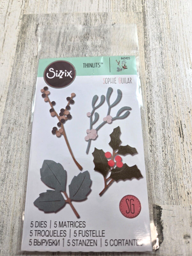 Sizzix Thinlits Winter Leaves #663425 Sophie Guilar | eBay