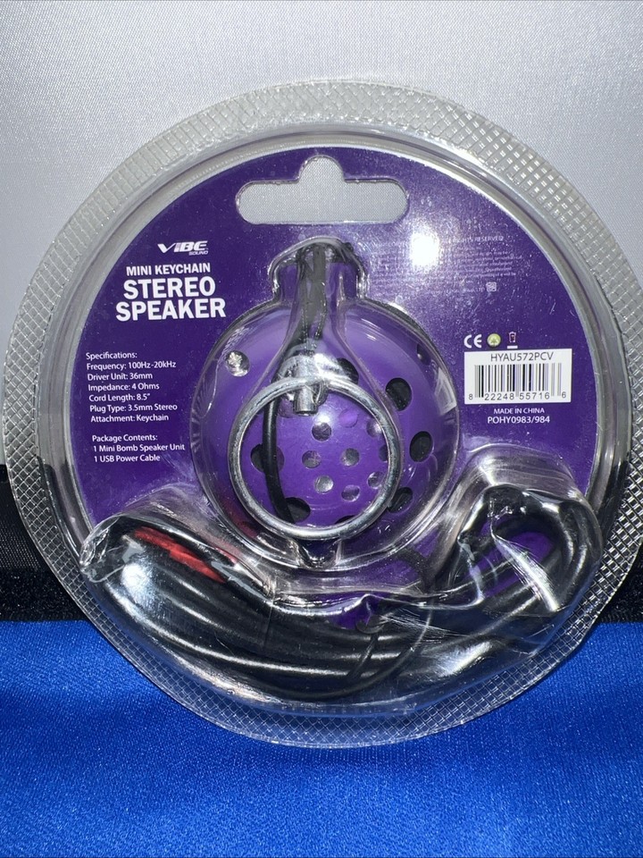 1 - Vibe Mini Keychain Stereo Speaker 3.5mm NEW | eBay