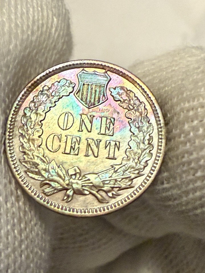 1907 INDIAN HEAD Cent - (HIGH GRADE) - 4 Diamonds - UNCIRCULATED Toned ...