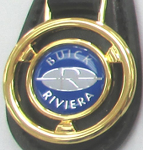 Blue Buick RIVIERA G1264 Mini Stering Wheel Leather Key Ring 1949 1950 ...