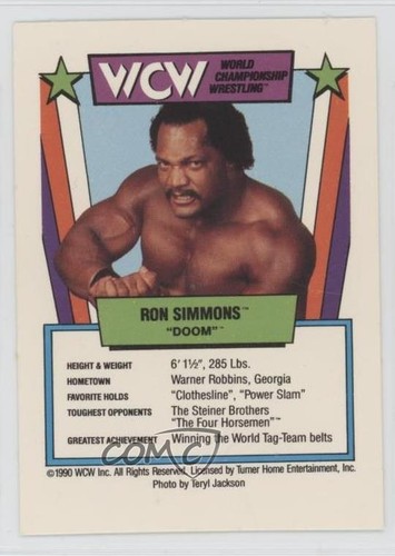 1990 WCW Slam-a-Rama Card Game Faarooq Ron Simmons (Body Slam) HOF | eBay