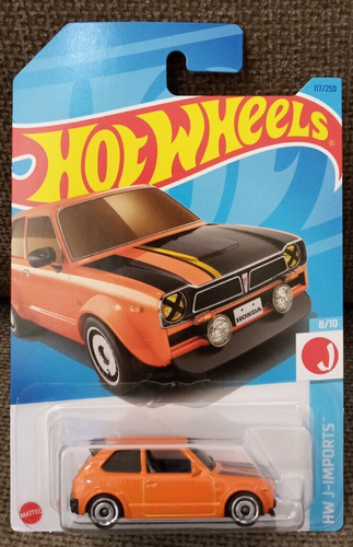 Hot Wheels 2023 Mainline '73 HONDA CIVIC CUSTOM Orange 117/250 Brand ...