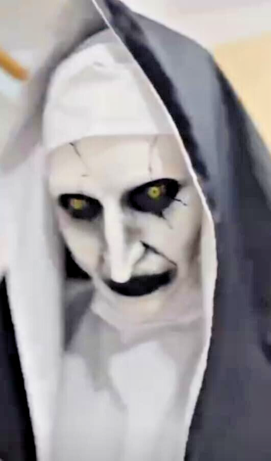 The Nun Valak Mask Latex Mask W/Hood Halloween Nun Headdress | eBay