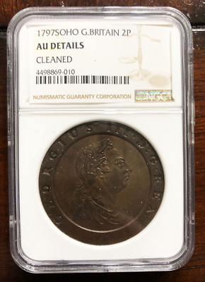 U.K -Great Britain Soho Cartwheel 2 Pence 1797-KM # 619, NGC - AU | eBay