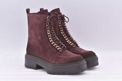 Women's Sam Edelman Lovrin Lace-Up Chain Combat Boots in Spiced Pecan ...