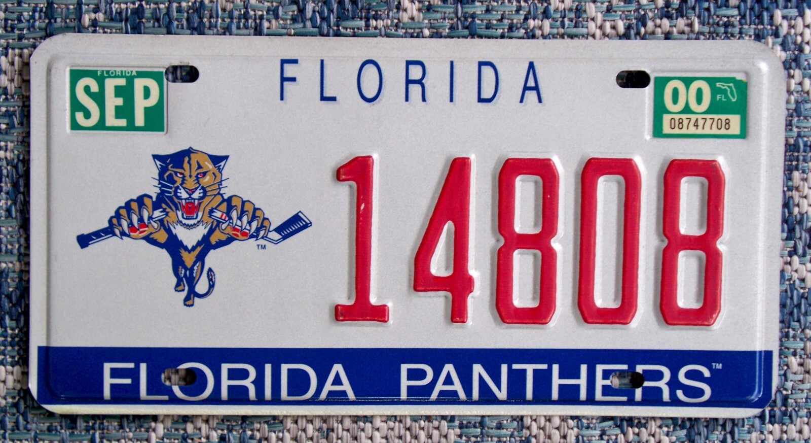 2000 Florida Panthers License Plate 14808 NHL Hockey Champs Near Mint ...