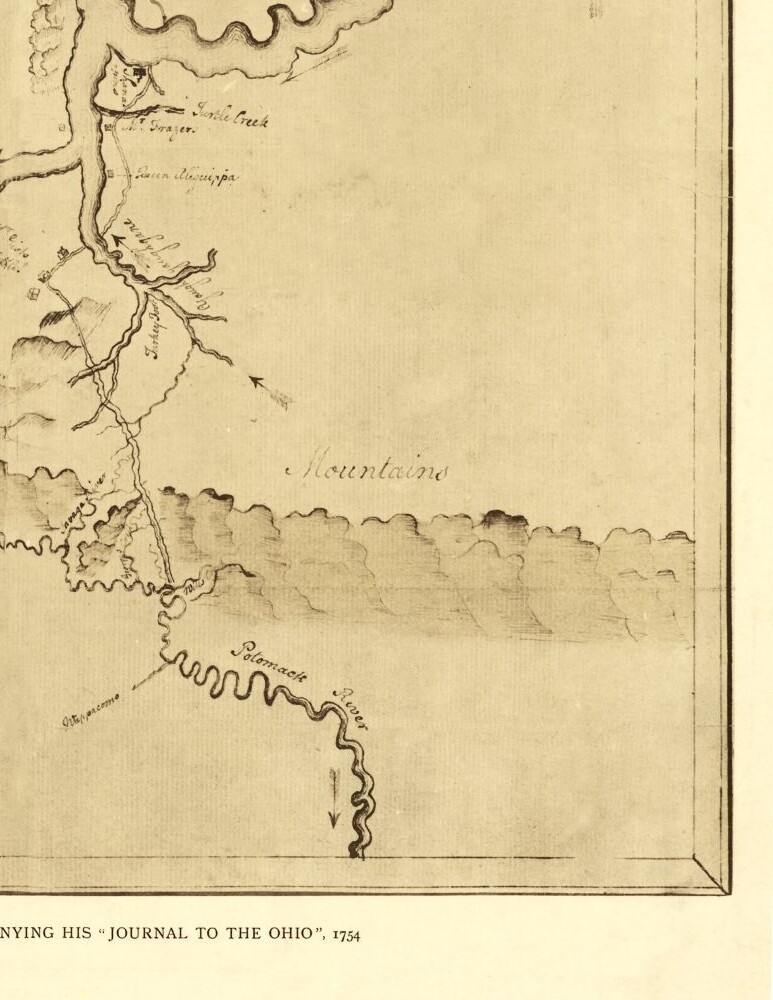 1754 Map Of Pennsylvania A New Map Of The Western Parts Of Virginia,