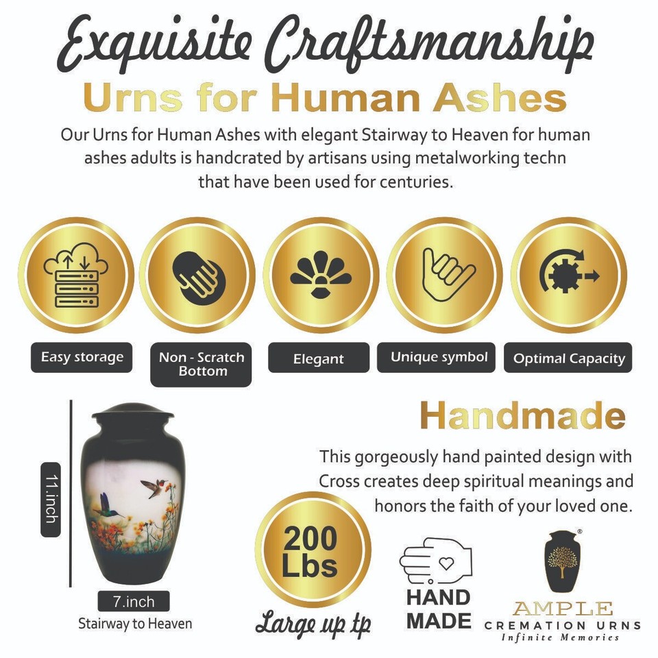 Beautiful Hummingbirds Adult Large Cremation Urn for Human Ashes ...