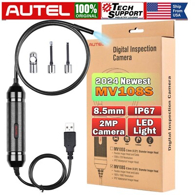 Autel MaxiVideo MV108S 1920*1080 Resolution 2MP Camera Inspection Video ...