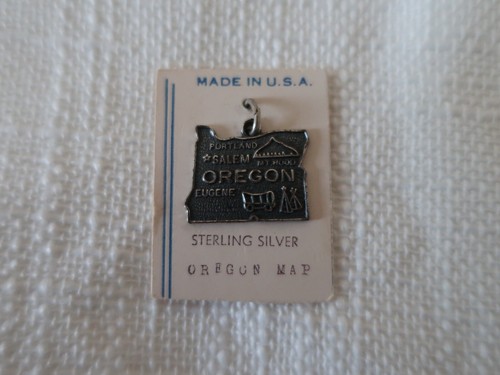 Vintage Sterling Silver Oregon state charm or pendant | eBay