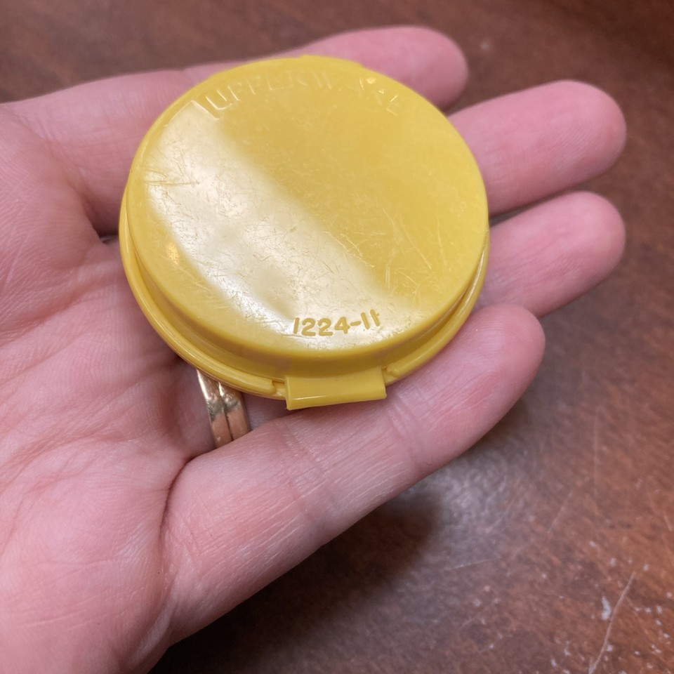 Pair VTG Tupperware Small Pill Keeper Case Box Clamshell Yellow and ...