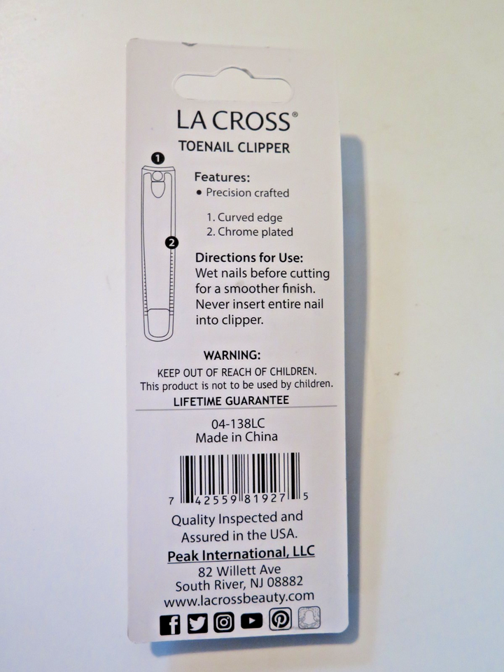 La Cross Toenail Clippers Curved Edge Chrome Plated | eBay