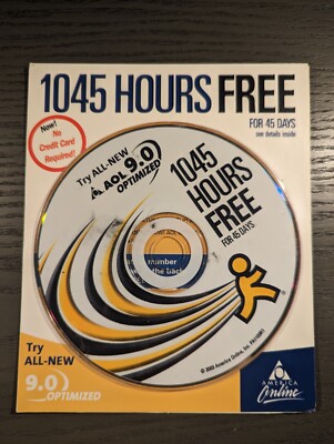 AOL CD-ROM version 9.0 - Running Man, Blue case - Vintage & Sealed | eBay