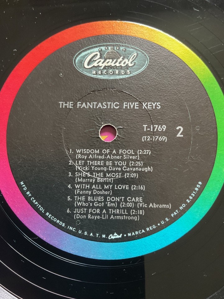 MEGA RARE MONO LP 1st THE FANTASTIC 5 KEYS 1962 T. 1769 | eBay