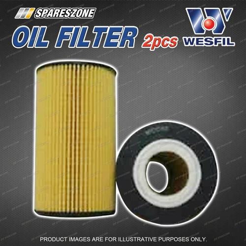 2 Wesfil Oil Filters for Mercedes Benz C220 W204 E270 ML55 Sprinter ...