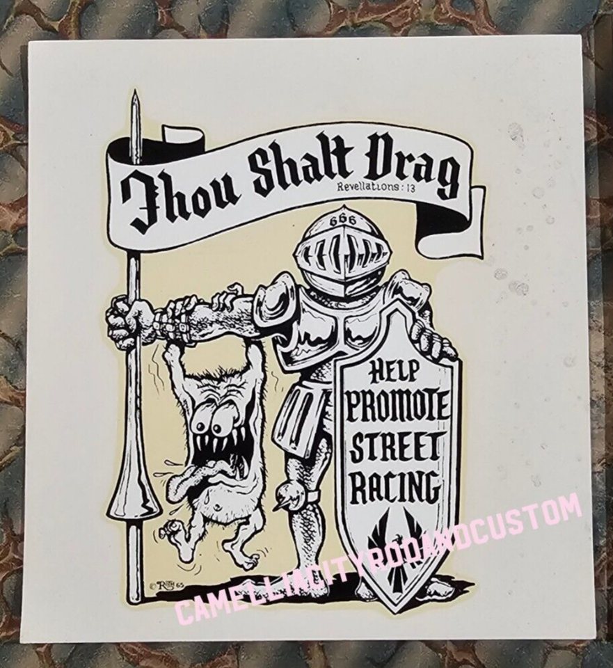 Ed ROTH Decals vtg Original Rare Variation Lot Hot Rod Drag Racing Rat ...