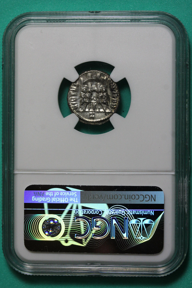 Roman Empire NGC Constantius I AD 305-306 AR Argenteus issue as Caeser ...