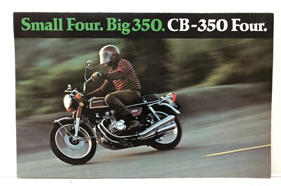 Rare 1972 Honda Motorcycle Brochure (Poster) CB-350 FOUR - Small Four ...