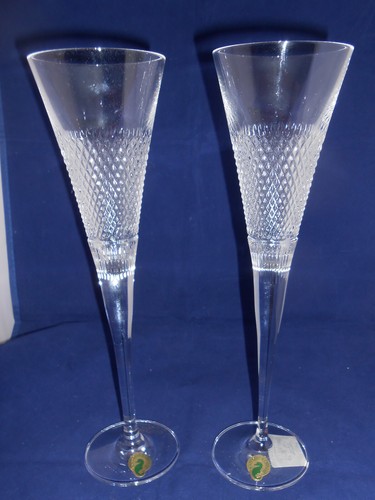 WATERFORD CRYSTAL DIAMOND LINE FLUTES - NEW - SET OF 2 | eBay