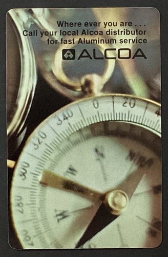 Compass ALCOA Ad Vintage Single Swap Playing Card Ace Clubs | eBay