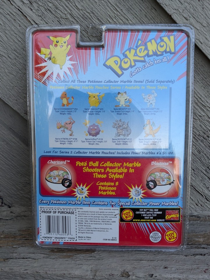 Vintage Pokemon Collector Marble Pouch: Dragonite, Red Bag, New | eBay