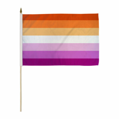 1 Dozen Sunset Lesbian Flags 12x18in Stick Flag WLW Pride LGBT Pride ...