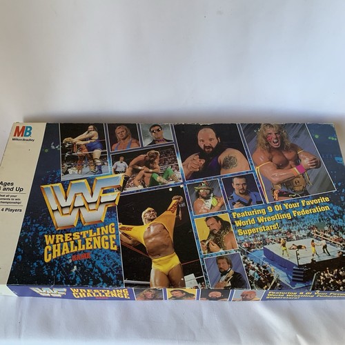 Vintage 1990 WWF Wrestling Challenge Board Game Milton Bradley COMPLETE ...