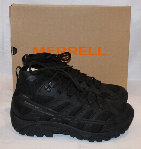 Merrell Men's Moab Velocity Mid Black Waterproof Tactical Boots SZ 11.5 ...